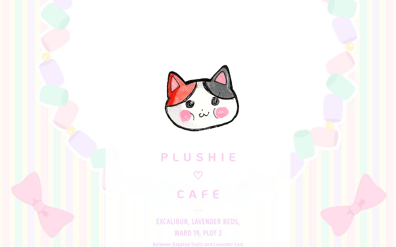 Plushie Cafe Menu